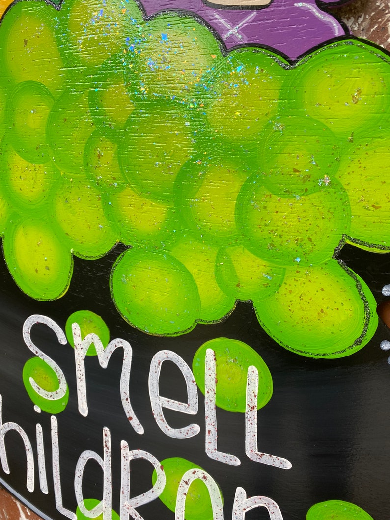 Witch Sisters Cauldron Hand Painted Wood Cut Out I Smell | Etsy