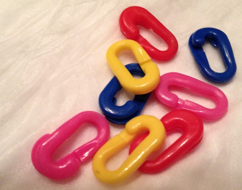 Split Chain Link Plastic 1" Link 4mm Chain (qty 10) Bird Toy Parts - Etsy