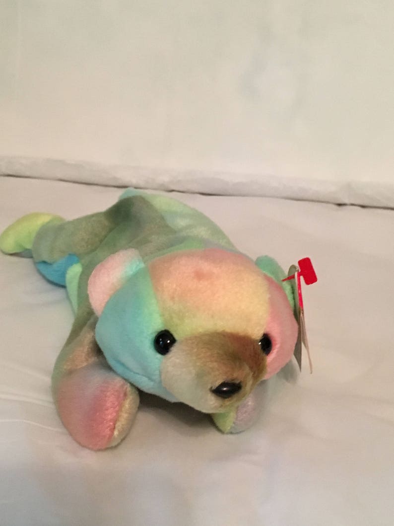 TY Beanie Baby - SAMMY the Multi Colored Bear - Pristine With Mint Tags ...