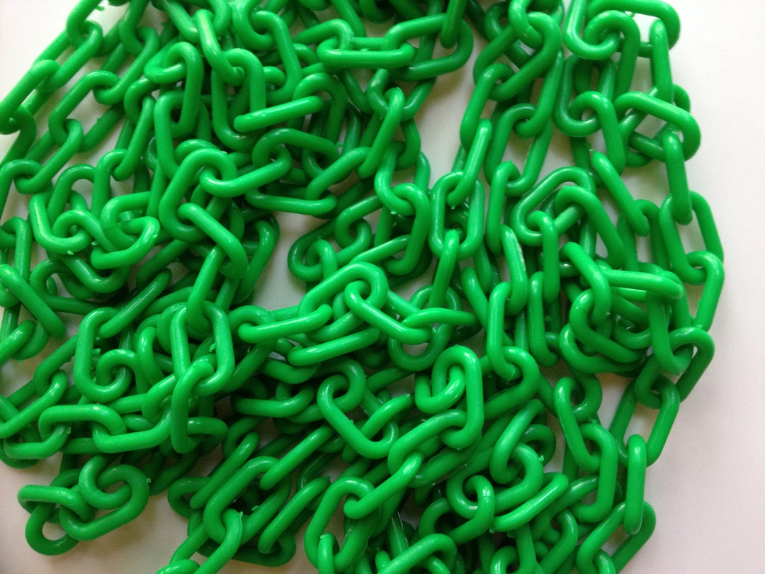 Plastic Chain 1 4 MM Plastic Chain in Green 25 Feet - Etsy