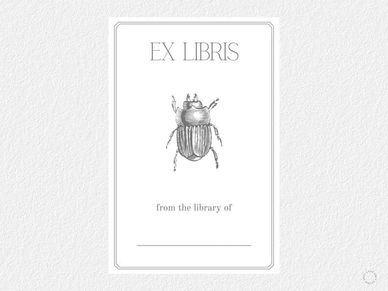 Printable Ex Libris Bookplates / Easy Instant Download / Minimalist ...
