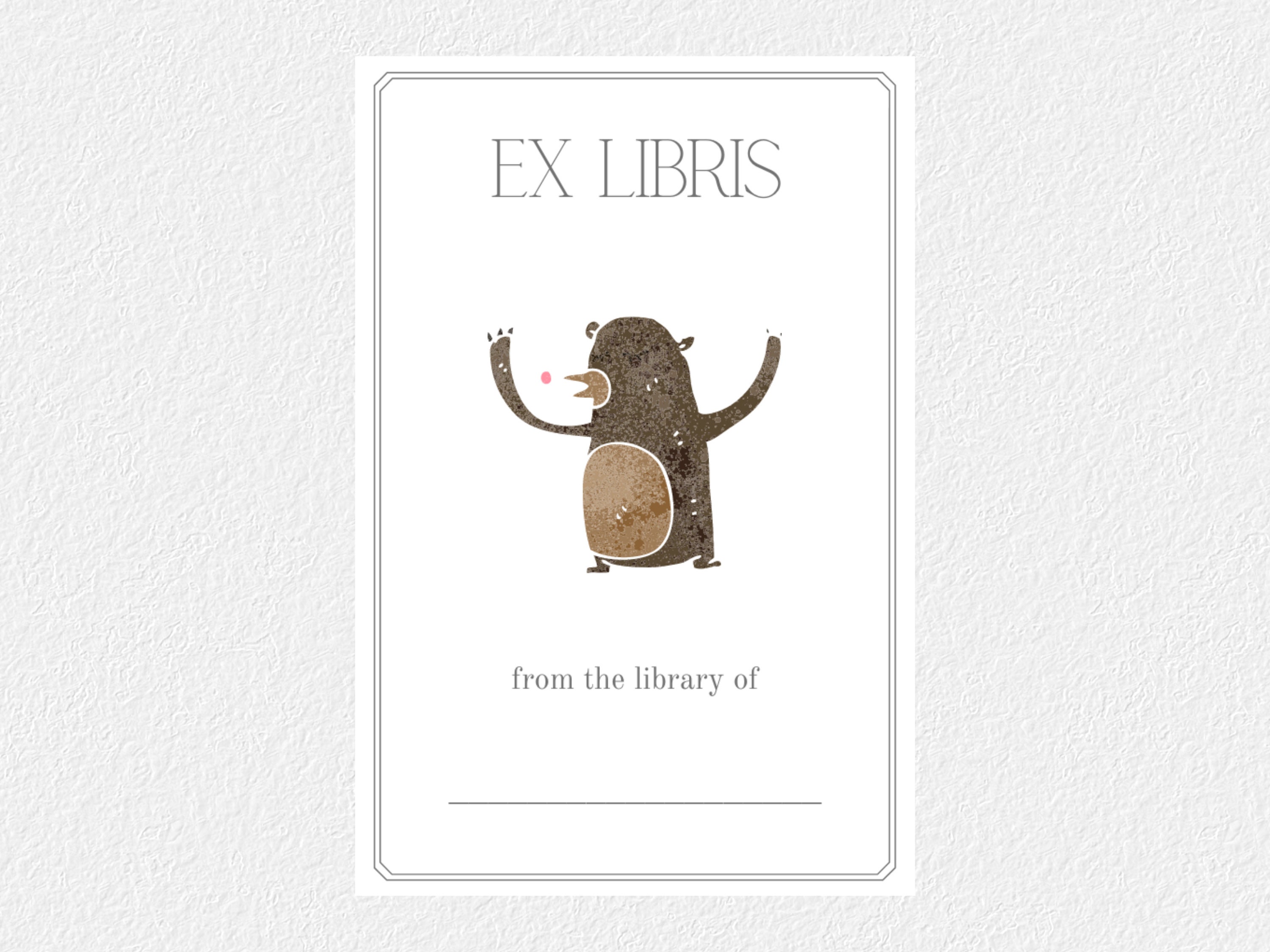 Printable Ex Libris Bookplates / Easy Instant Download / Minimalist ...