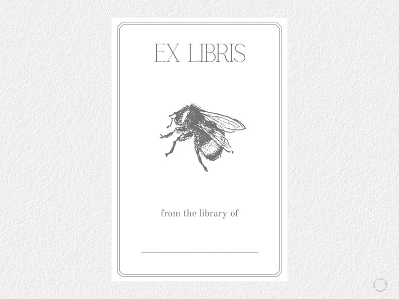 Printable Ex Libris Bookplates / Easy Instant Download / Minimalist ...