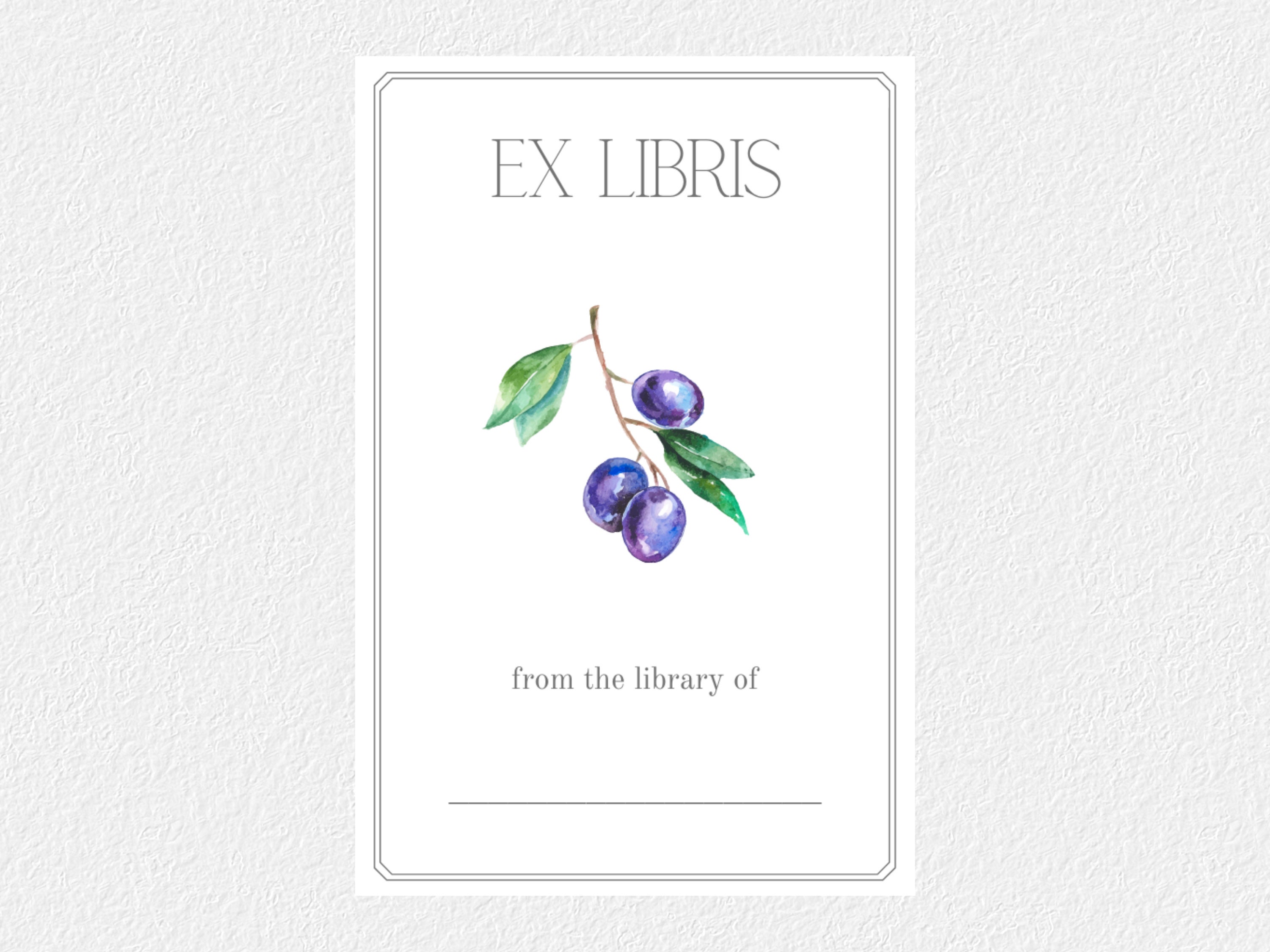 Printable Ex Libris Bookplates / Easy Instant Download / Minimalist ...