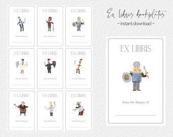 Printable Ex Libris Bookplates / Easy Instant Download / | Etsy