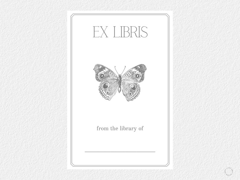 Printable Ex Libris Bookplates / Easy Instant Download / Minimalist ...