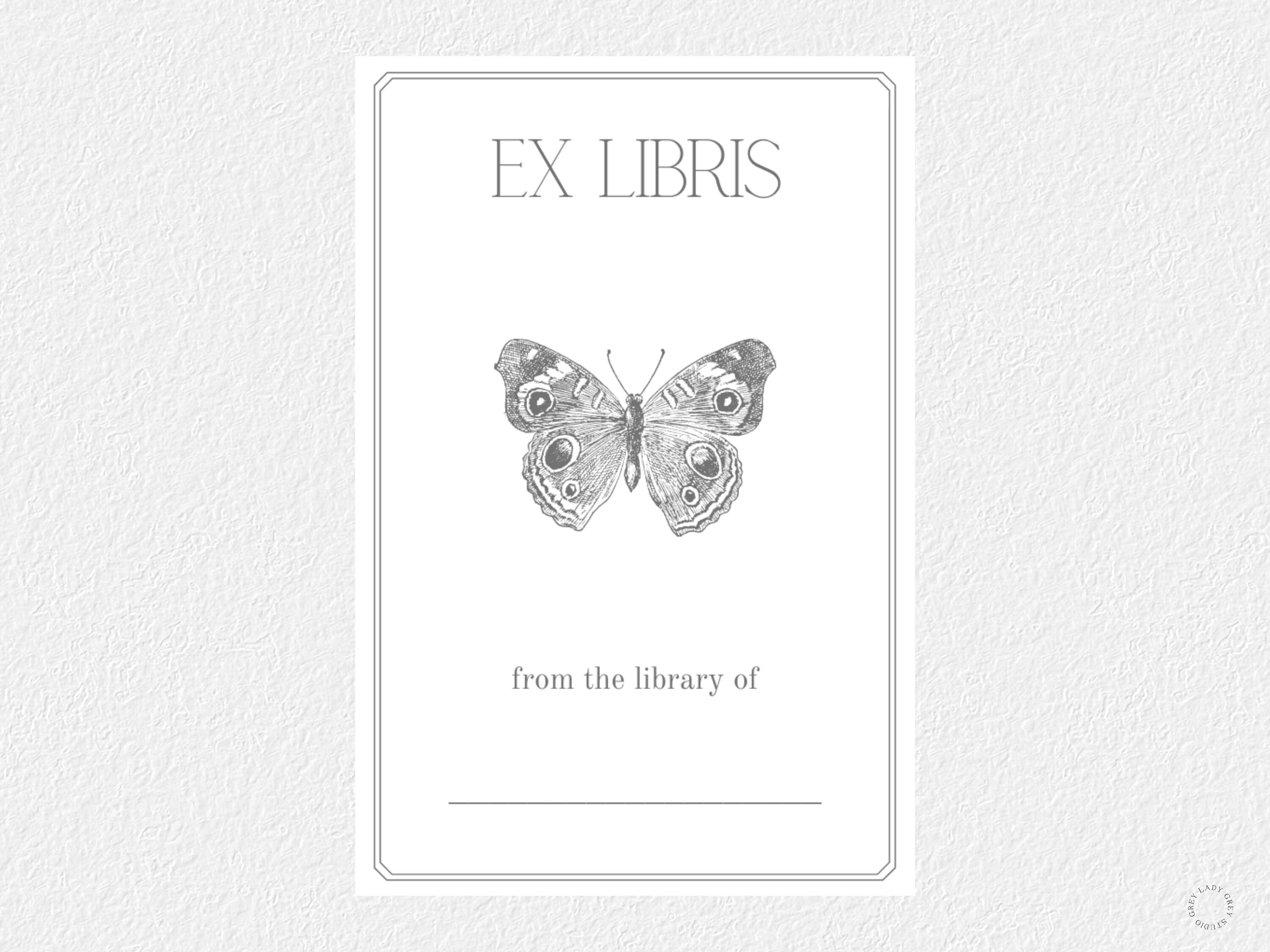 Printable Ex Libris Bookplates / Easy Instant Download / Minimalist ...