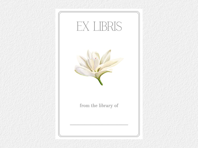 Printable Ex Libris Bookplates / Easy Instant Download / Minimalist ...
