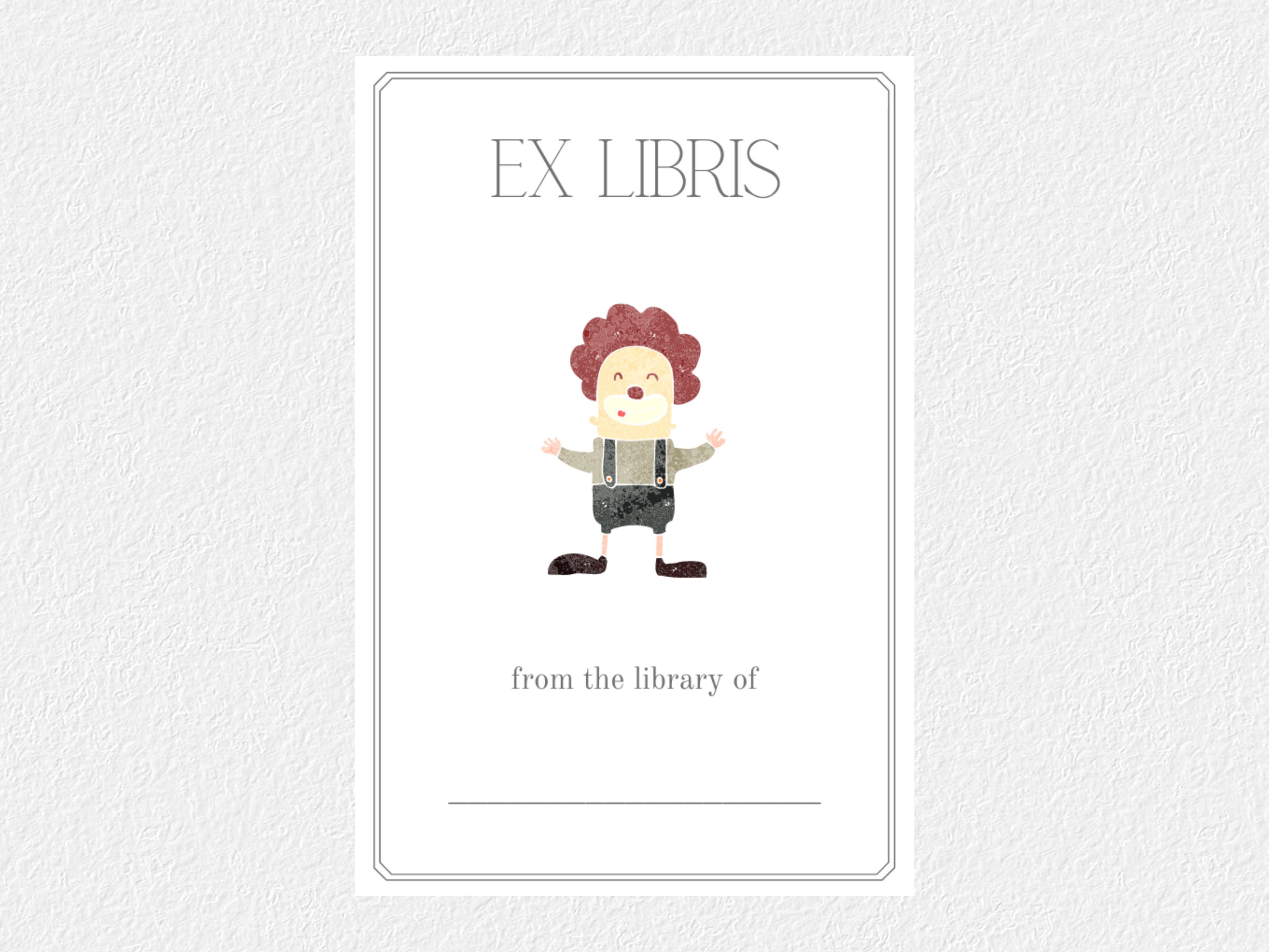 Printable Ex Libris Bookplates / Easy Instant Download / Minimalist ...