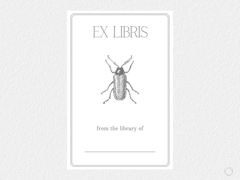 Printable Ex Libris Bookplates / Easy Instant Download / Minimalist ...