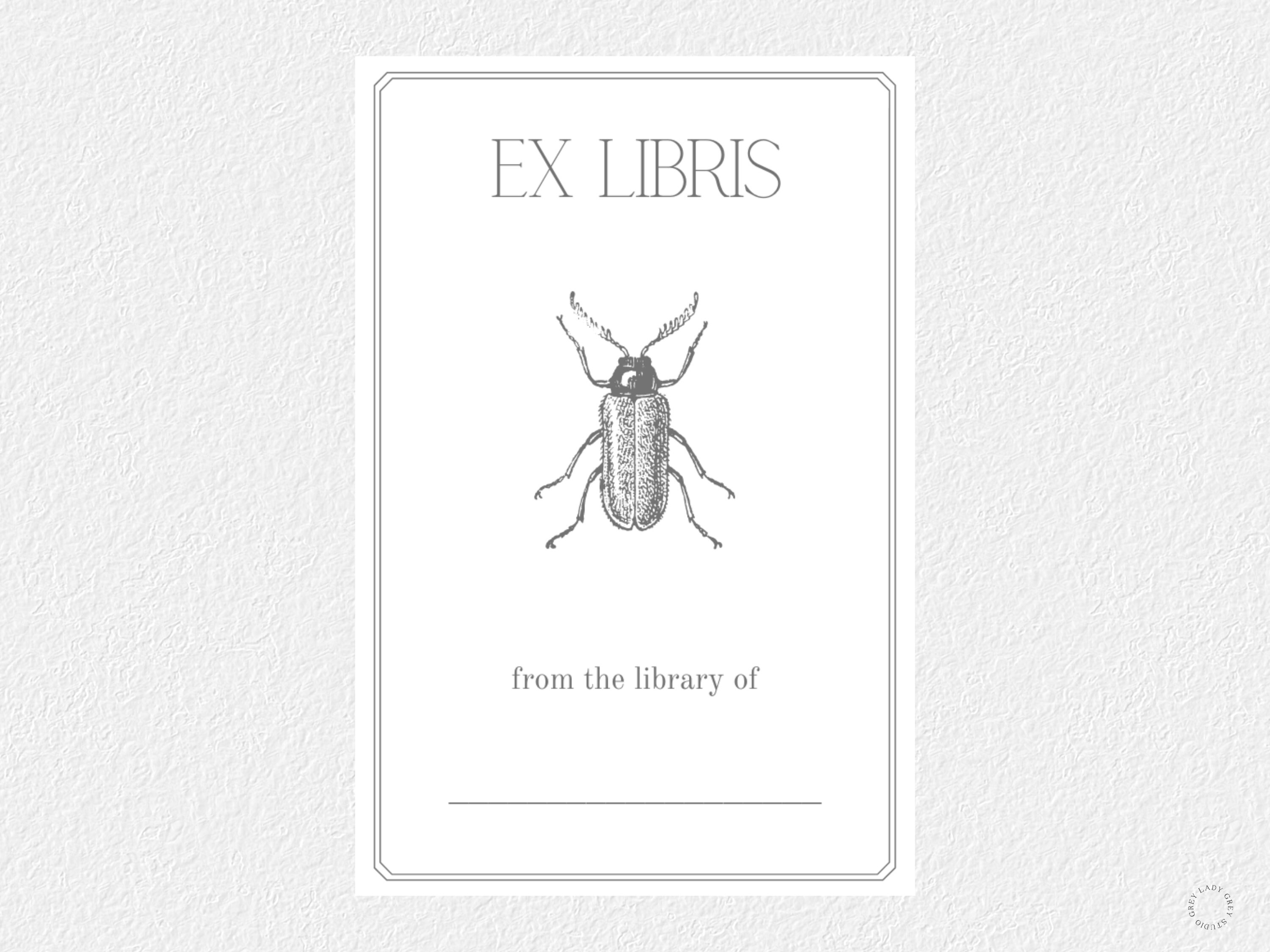 Printable Ex Libris Bookplates / Easy Instant Download / Minimalist ...