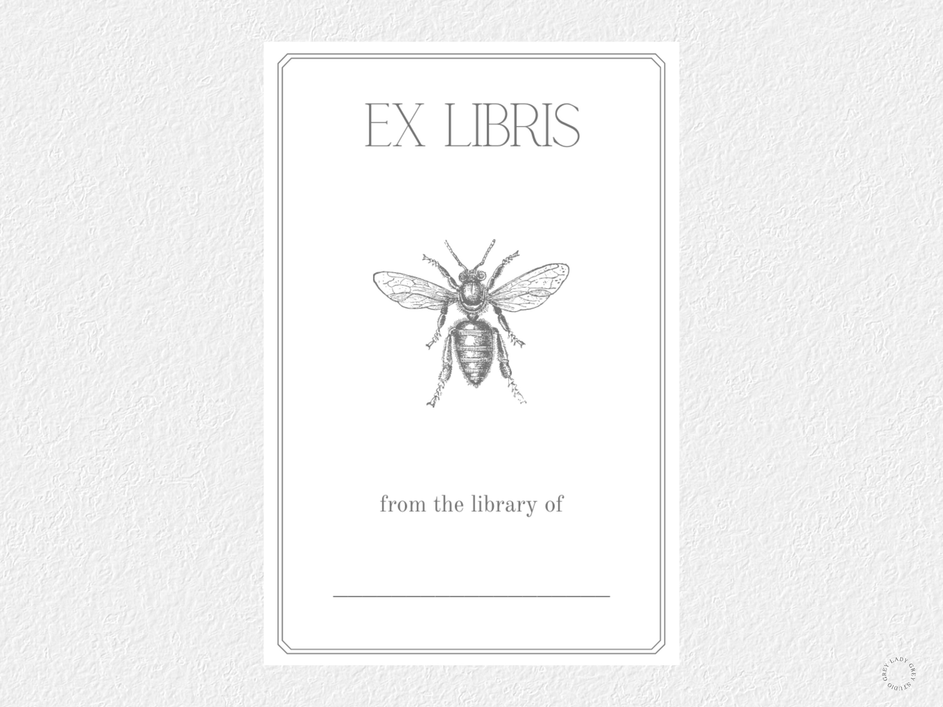 Printable Ex Libris Bookplates / Easy Instant Download / Minimalist ...