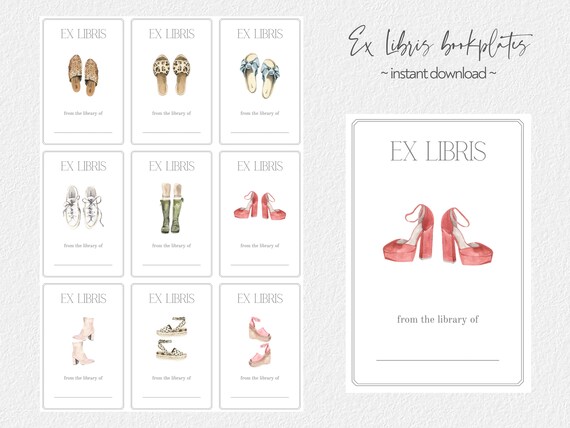 Printable Ex Libris Bookplates / Easy Instant Download / | Etsy