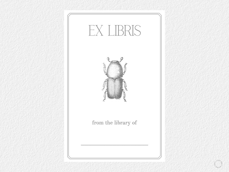 Printable Ex Libris Bookplates / Easy Instant Download / Minimalist ...