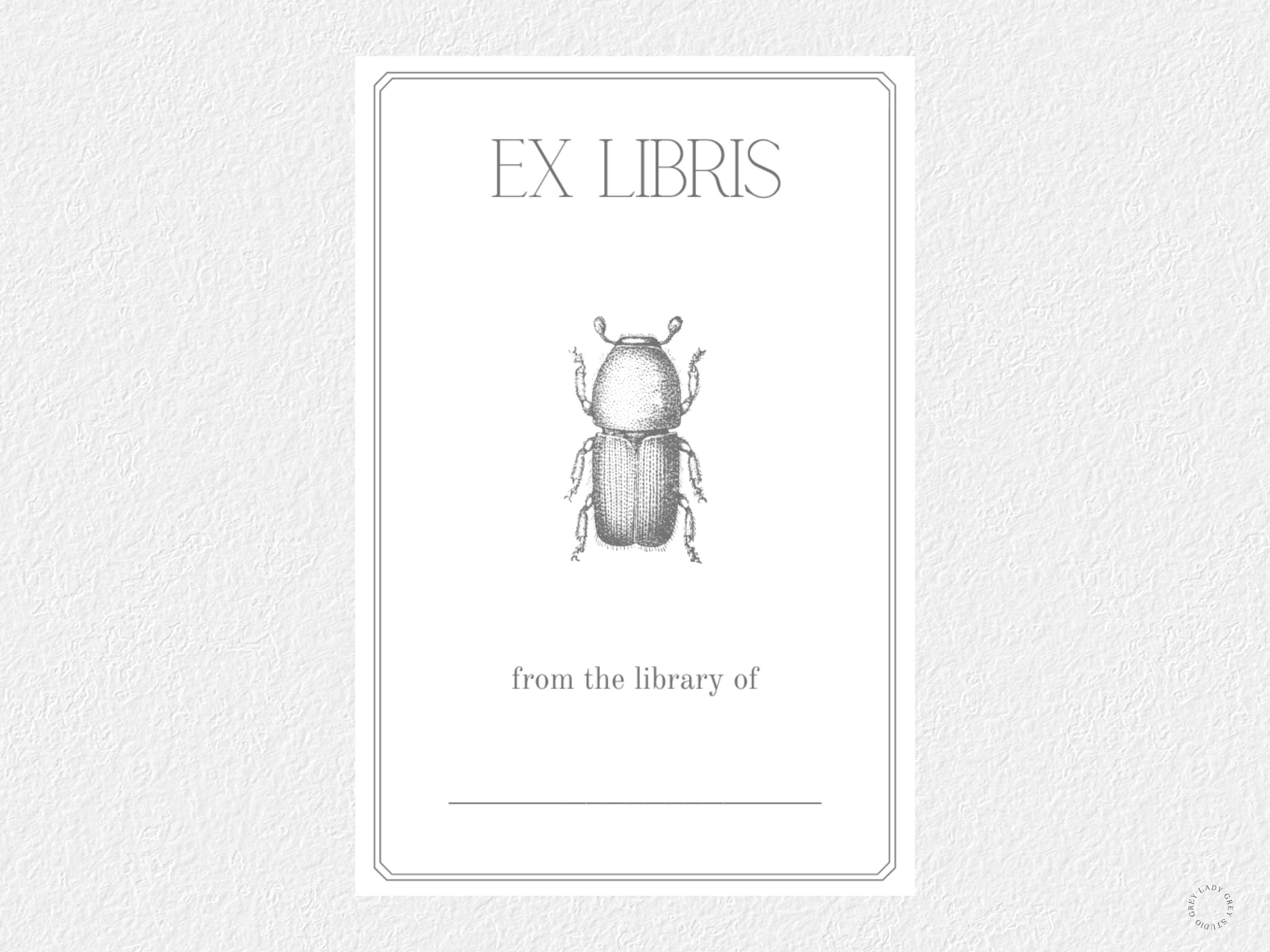 Printable Ex Libris Bookplates / Easy Instant Download / Minimalist ...