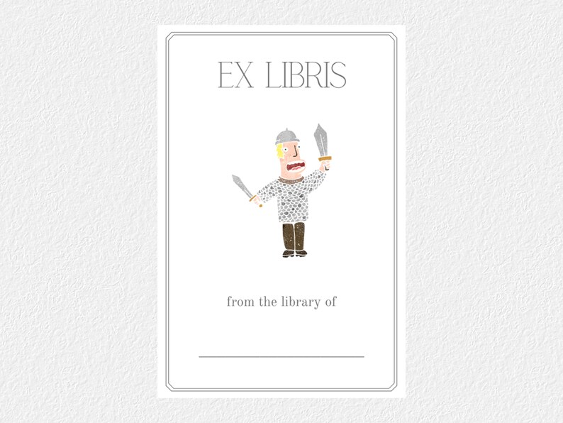 Printable Ex Libris Bookplates / Easy Instant Download / Minimalist ...