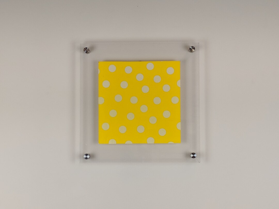 8x8 Acrylic Frame Easy-hang Square With Standoff Bolts - Etsy