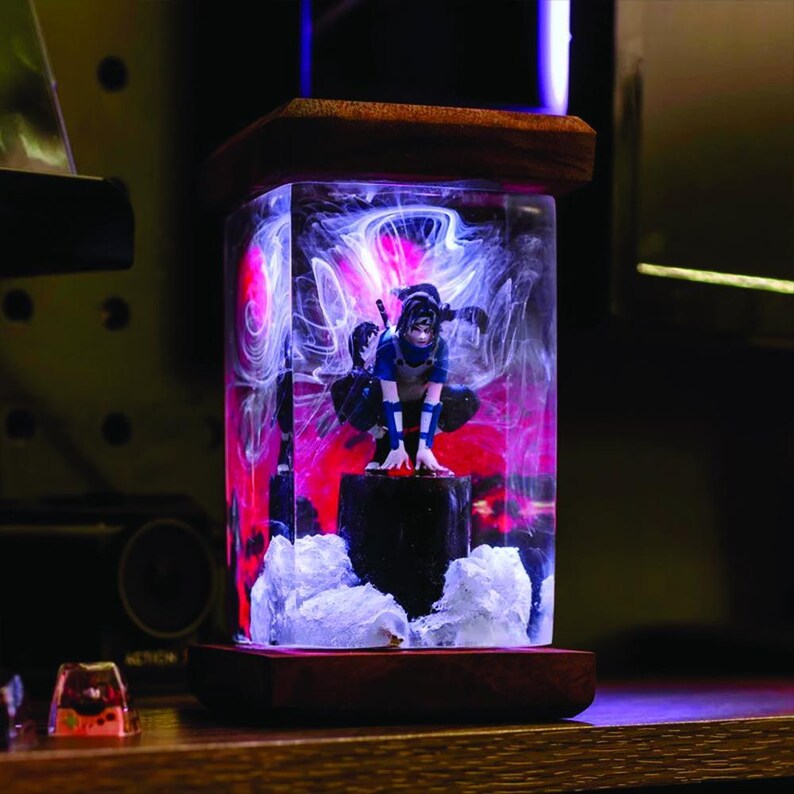 Itachi Resin Light Box – Naruto LED Anime Lamp, Uchiha Clan Decor ...