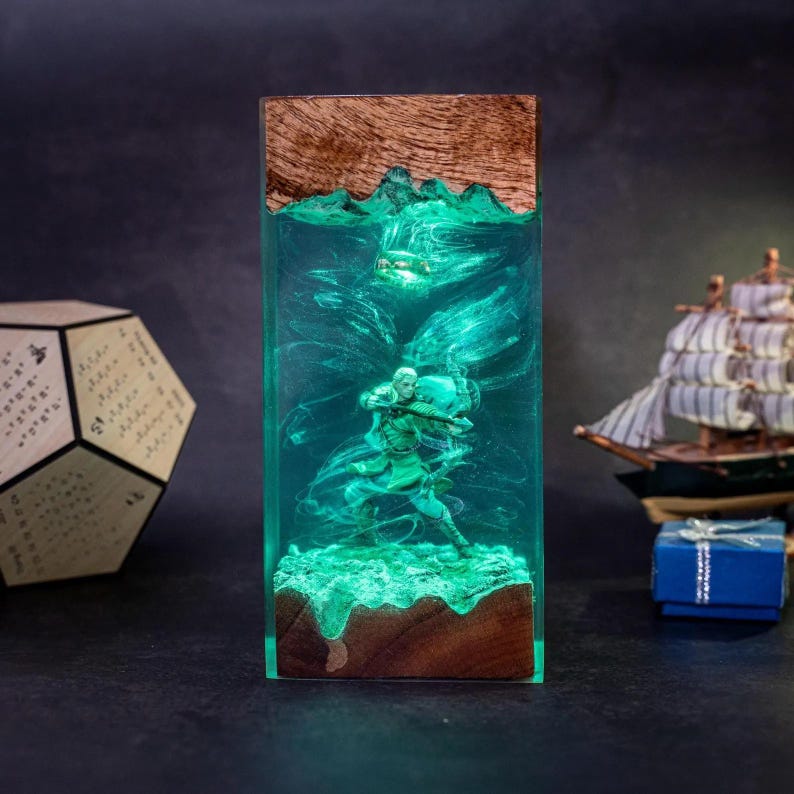 Legolas Greenleaf Elf Prince Lord of the Rings Movie, Epoxy Resin Lamp ...