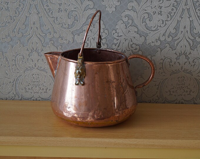 Antique Copper Bucket, Copper Liquid Bucket, Vintage Copper Planter. - Etsy