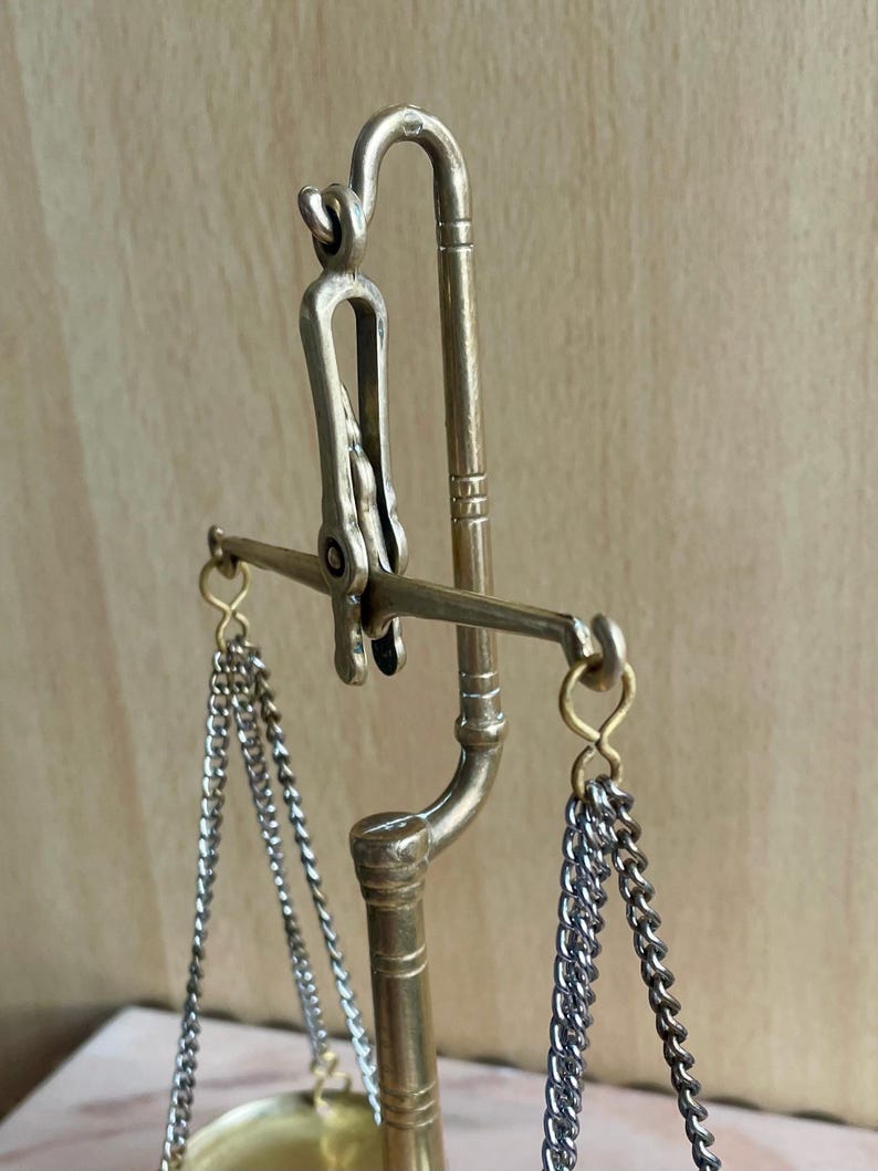 Vintage Brass Scales - Vintage Brass Beam Balance Scale With 7 Weighs ...