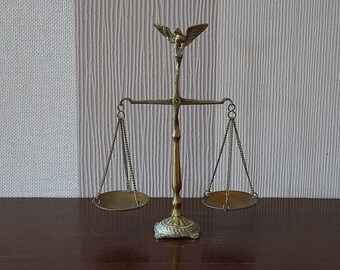Vintage Justice Scale / Scales of Justice / Vintage Brass and - Etsy