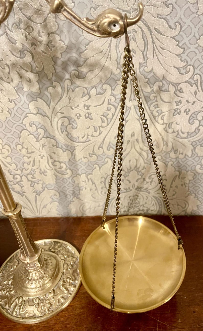 Antique Brass Scales of Justice - Antique Brass Beam Balance Scale. - Etsy
