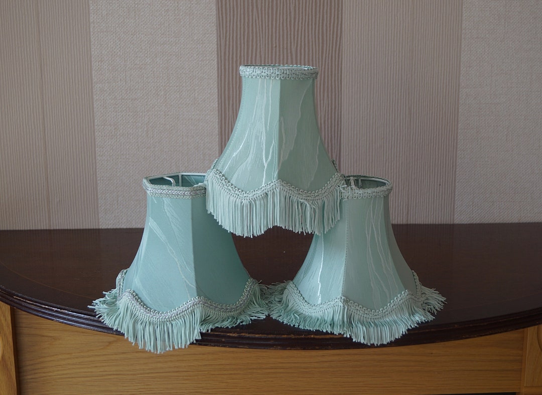 3 Vintage Small Chandelier Lamp Shades, Clip- on Lamp Shades - Etsy