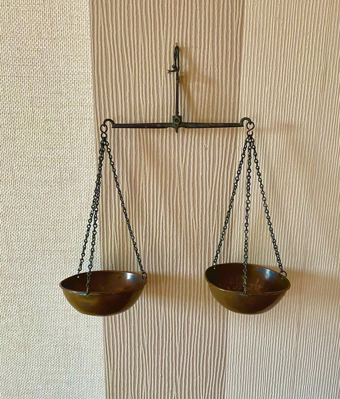 Antique Apothecary Scales, Antique Copper Hanging Scales, Copper ...