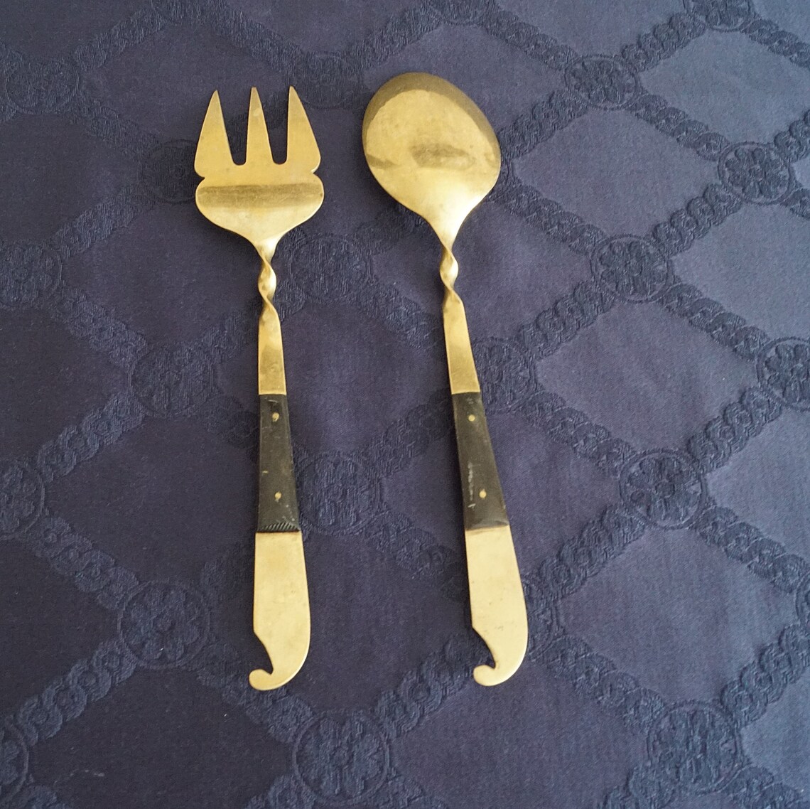 Vintage Brass Spoon and Fork Decorative Vintage Tableware. | Etsy