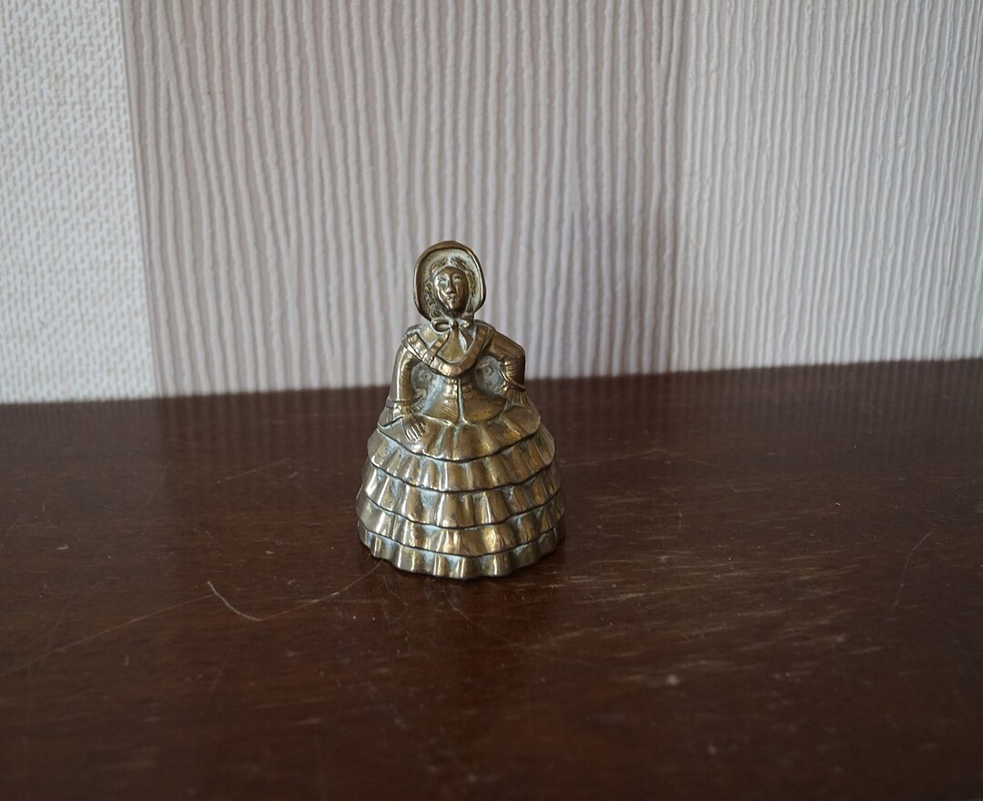 Vintage Brass Lady Bell, Hand Bell. - Etsy