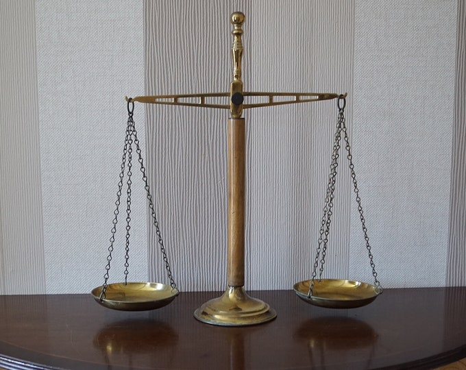 Vintage Brass Scales of Justice - Vintage Beam Balance Scale. - Etsy