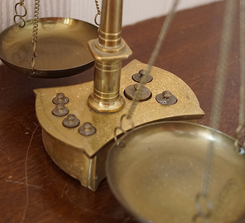 Vintage Brass Scales Vintage Brass Beam Balance Scale With - Etsy
