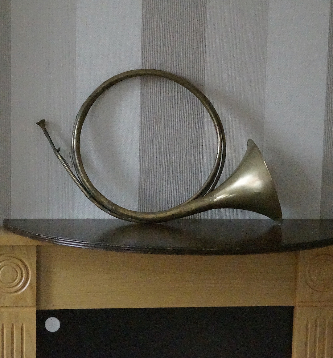 Vintage French Hunting Horn, Brass Musical Instrument. - Etsy