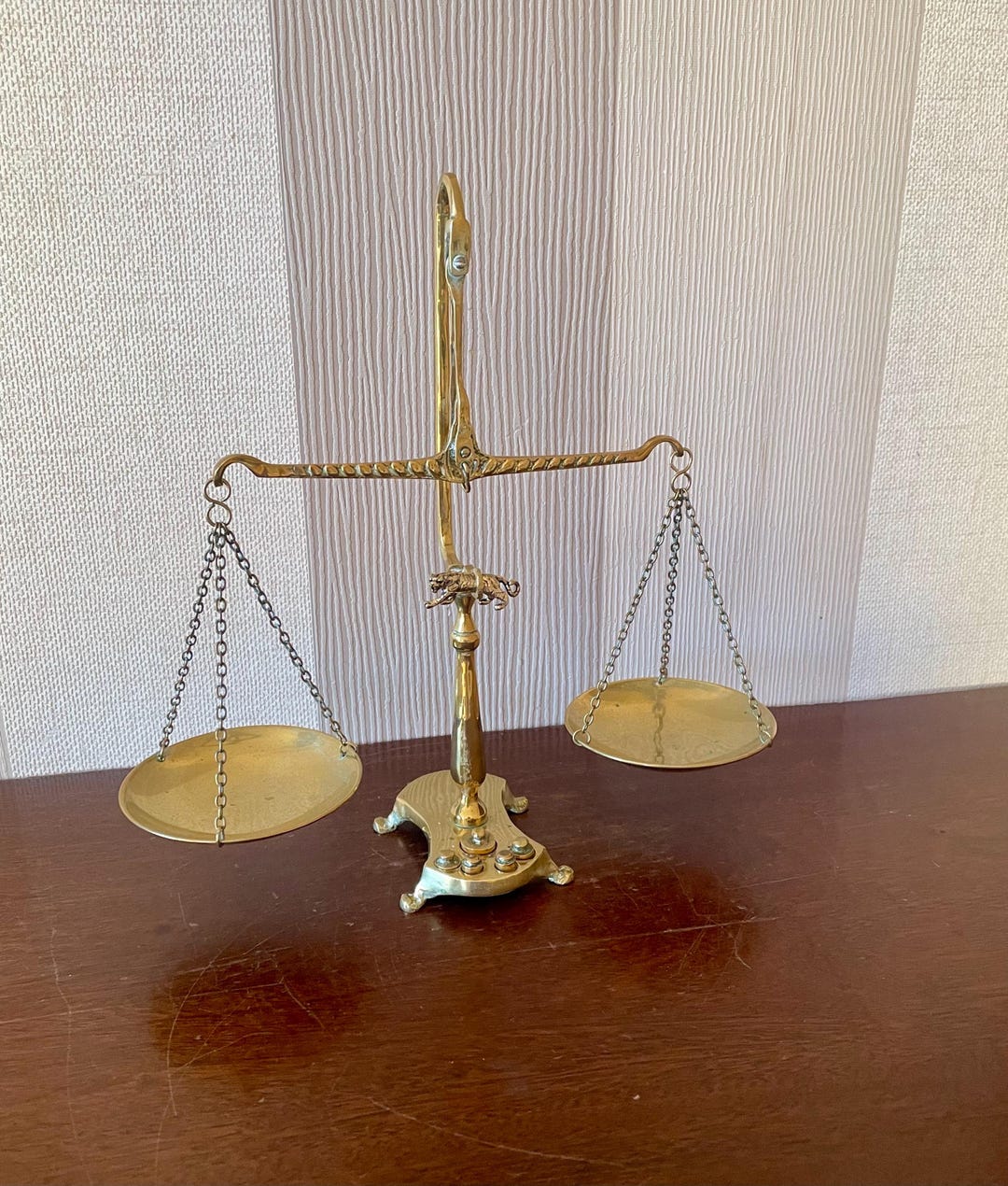 Vintage Brass Scales of Justice - Vintage Brass Balance Scale With ...