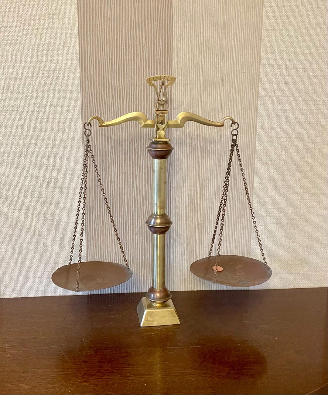 Vintage Brass Scales of Justice - Vintage Brass Beam Balance Scale. - Etsy