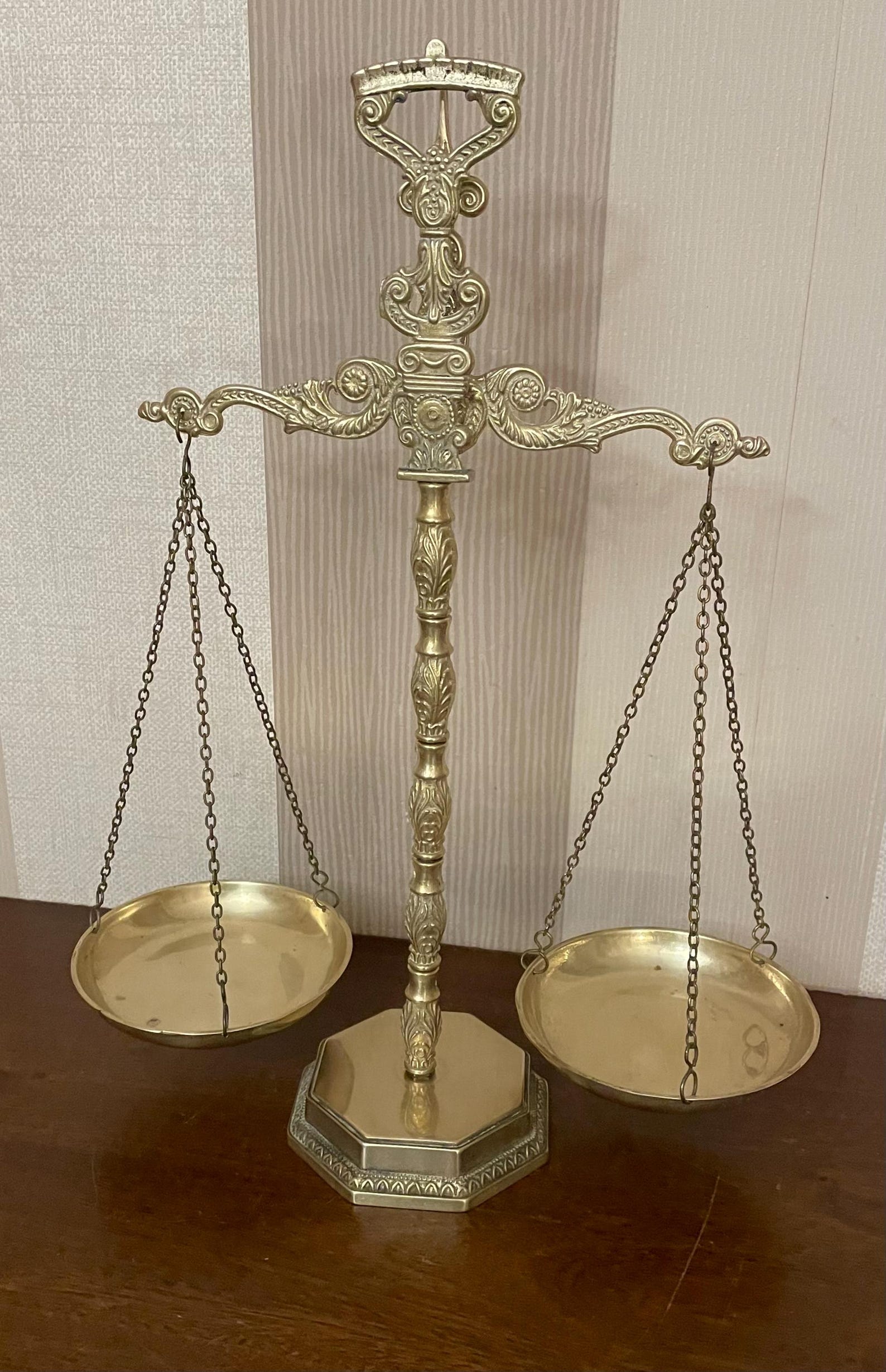 Vintage Brass Scales of Justice - Vintage Beam Balance Scale. - Etsy