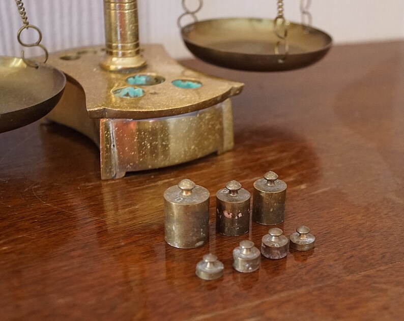 Vintage Brass Scales Vintage Brass Beam Balance Scale With - Etsy