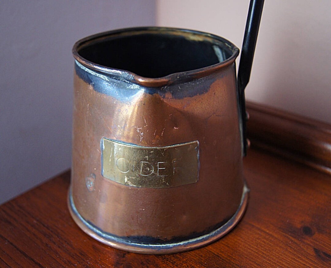 English Copper Dipper for Cider Heating, Vintage Copper Cider Measure ...