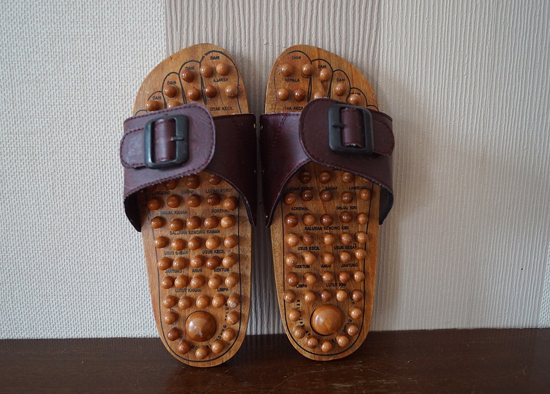 Vintage Massage Slippers, Foot Therapy Tool, Foot Acupoint Health ...