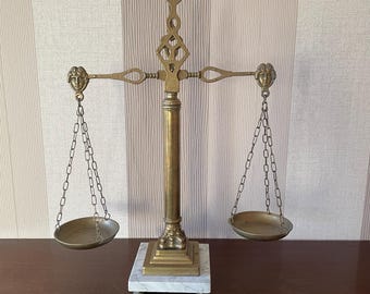 Vintage Brass Scales of Justice - Vintage Beam Balance Scale. - Etsy