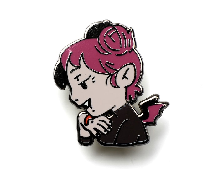 Monster Mash Vampire Girl Enamel Pin - Etsy
