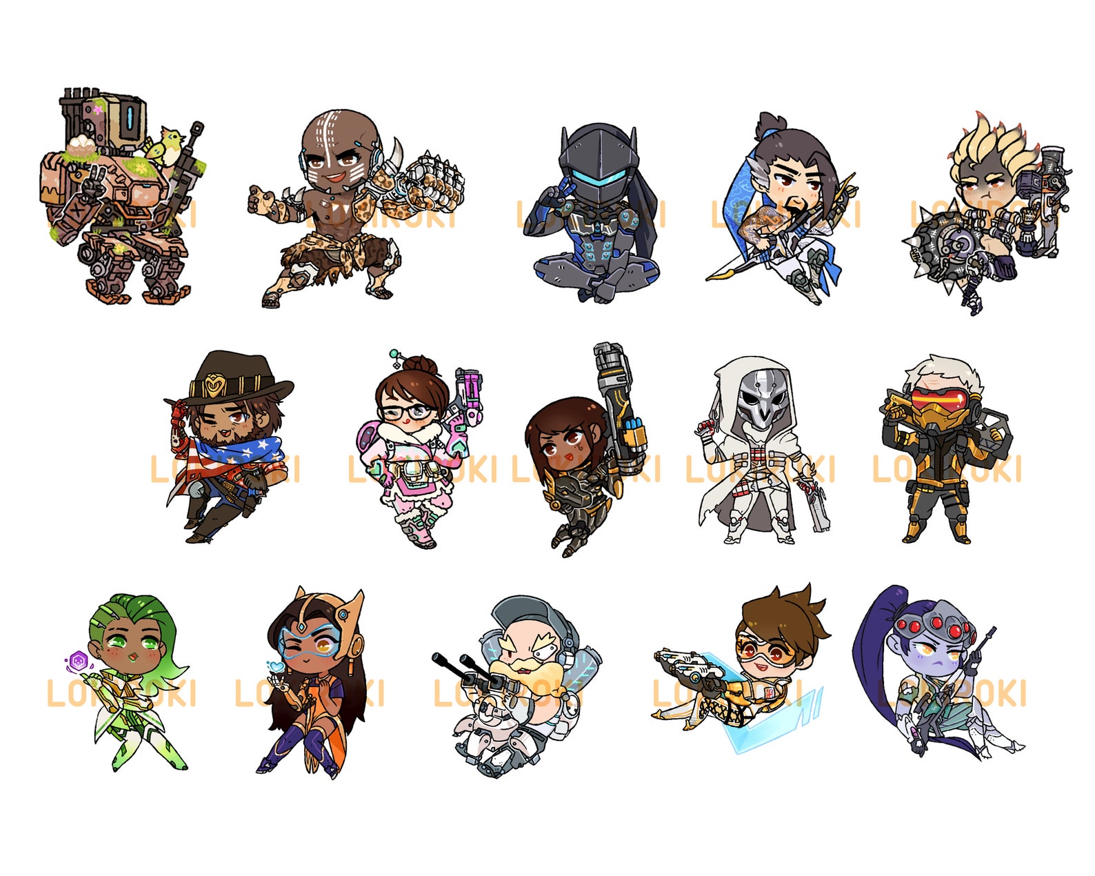 Overwatch Damage Heroes Charms - Etsy