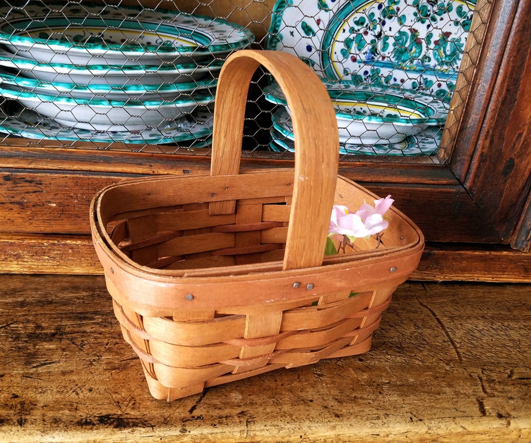 Vintage Longaberger Basket~small Handwoven Shaker Style Basket 1989 ...