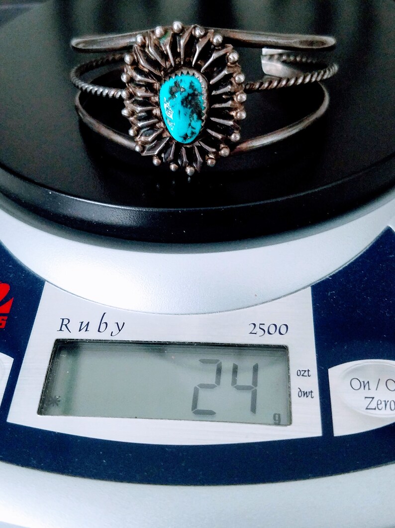 Stunning BEGAY Signed Turquoise Cuff~sterling Silver & Blu Turquoise ...