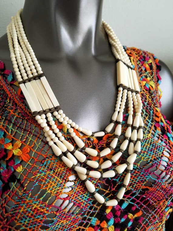 Vintage retro handmade necklace - Gem