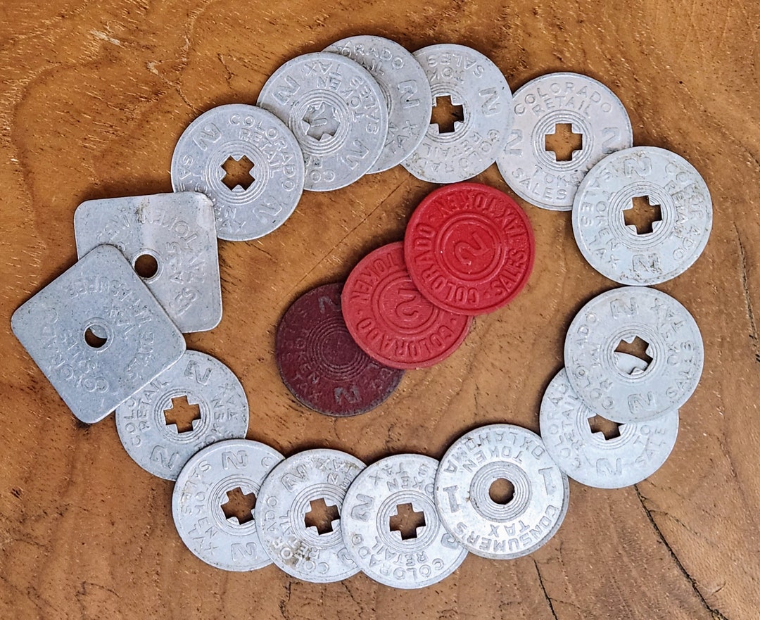 Vintage US Retail Tax Tokens: Colorado & Oklahoma, 1940s - Etsy