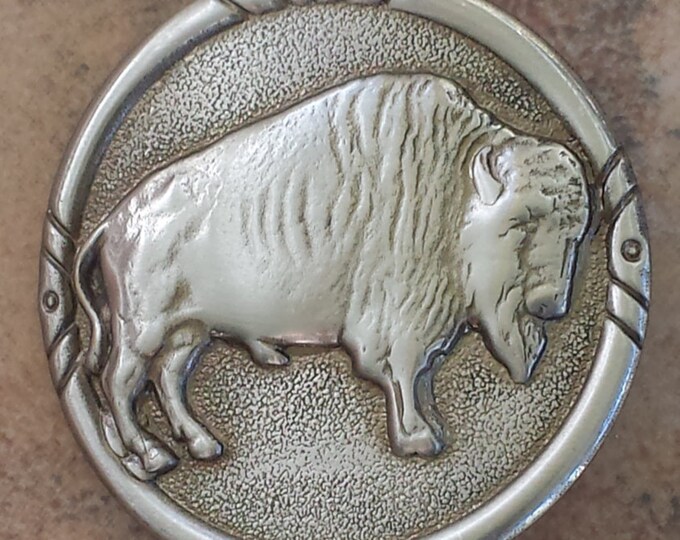 Rare BISON Broochhuge Signed Vintage Bison Pin by - Etsy