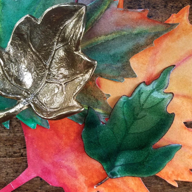 Small Metal Leaves - Etsy