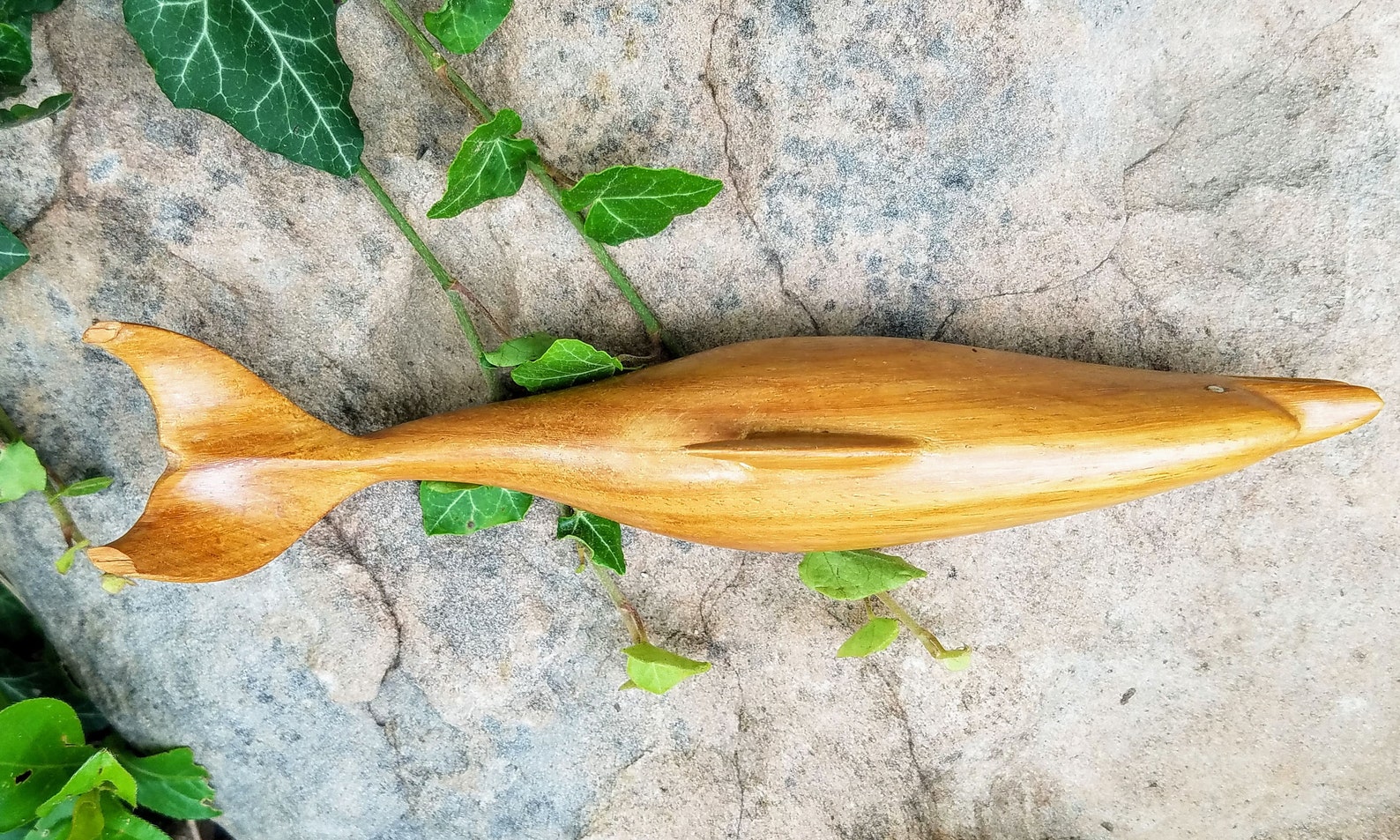 Carved Wood Dolphinhand Carved Sea Animal Sculpturewooden - Etsy